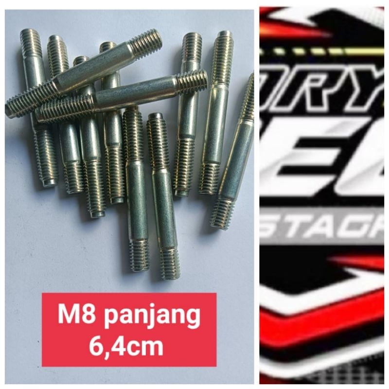Jual baut tanam m8 panjang 6,4cm kualitas ORI | Shopee Indonesia