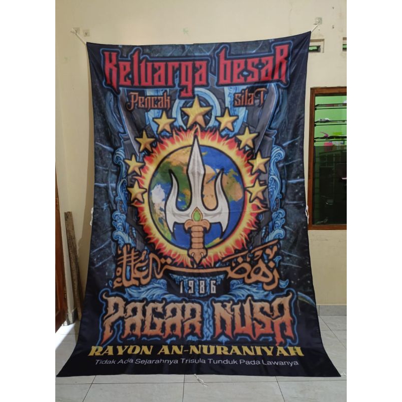 Jual BENDERA FULL PRINTING PAGAR NUSA//BISA PAKAI DESAIN SENDIRI//BISA ...