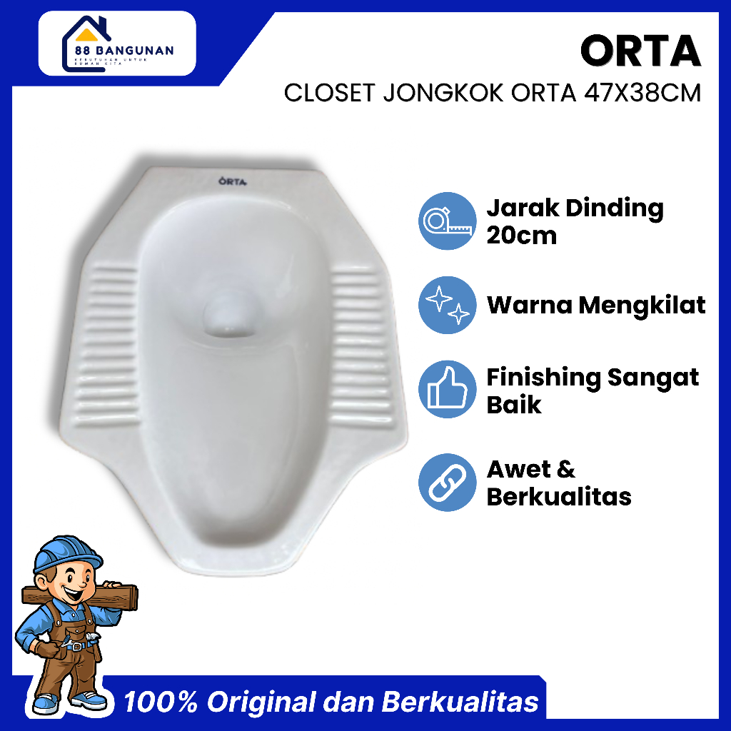 Jual [KHUSUS INSTANT] CLOSET JONGKOK ORTA / KLOSET JONGKOK KERAMIK ORTA ...