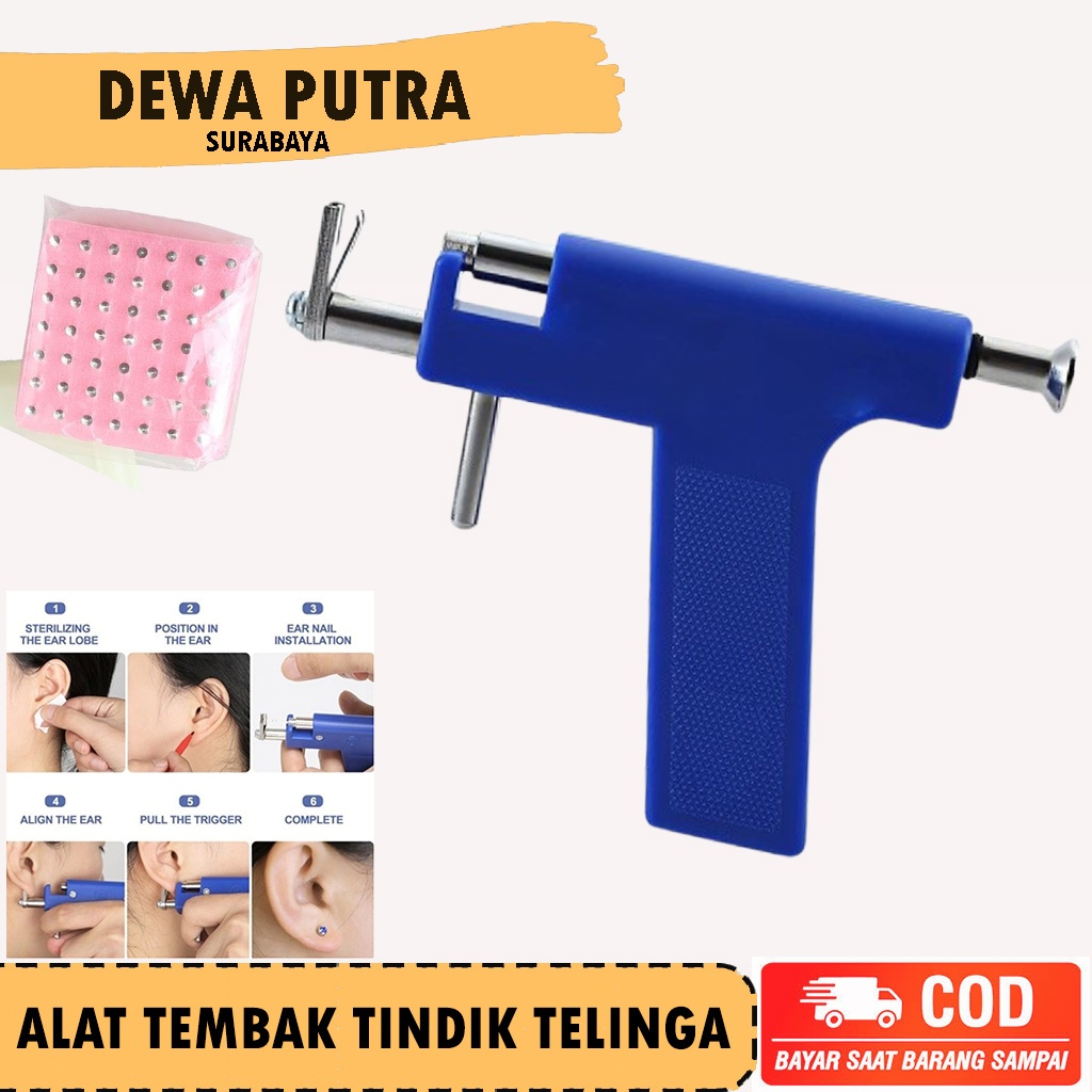 Jual Set Alat Tindik Telinga Model Tembak Free Anting Sepasang Set ...
