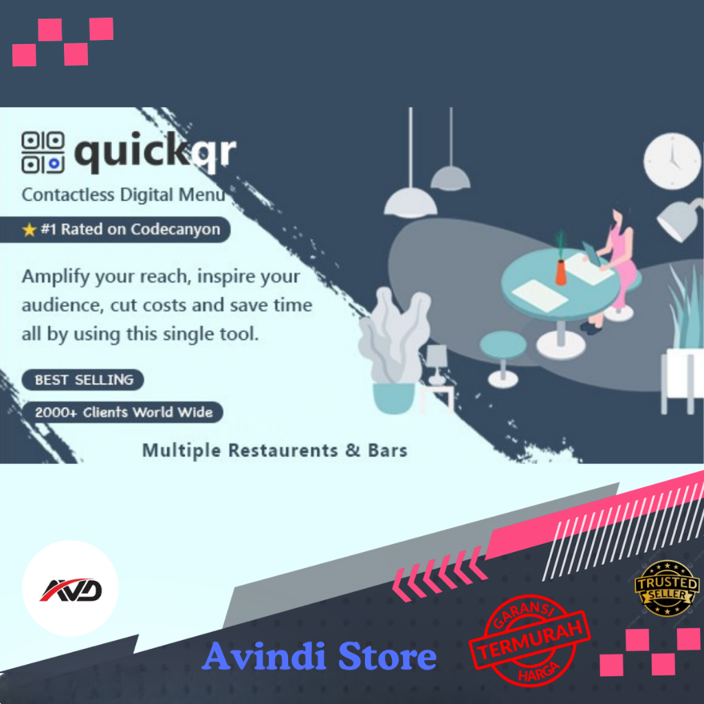 Jual QuickQR Pro - Saas - QR Code Restaurant Menu Maker - Laravel CMS | Shopee Indonesia