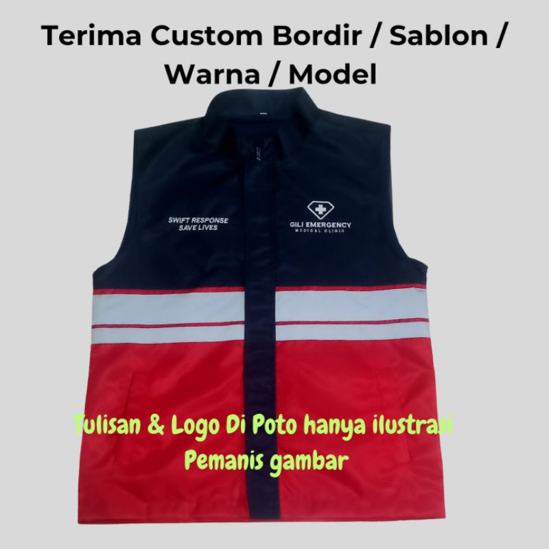 Jual Rompi Safety Custom Bordri / Sablon / Warna / Model | Shopee Indonesia