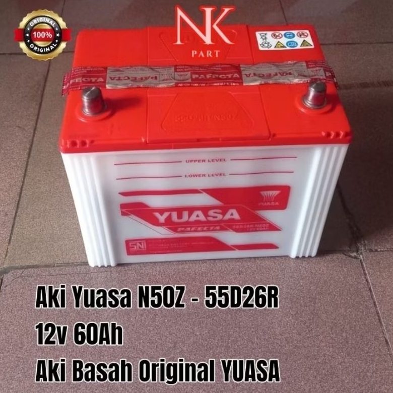 Jual Aki Mobil Isuzu ELF NKR Truk, Subaru Exiga, Hyundai Elantra Yuasa N50Z Basah 60Ah | Shopee ...