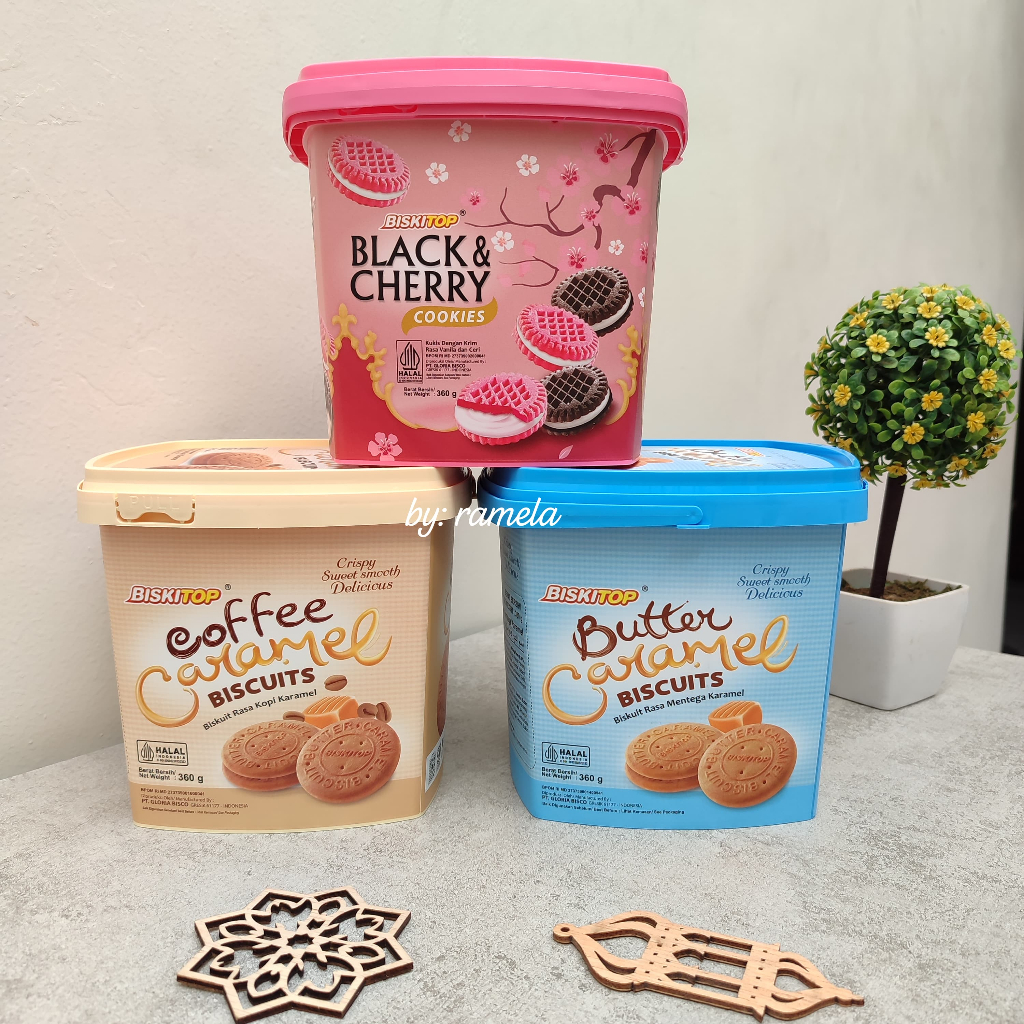 Jual BISKITOP COOKIES KEMASAN EMBER KOTAK/KUE LEBARAN/KUE KERING ...