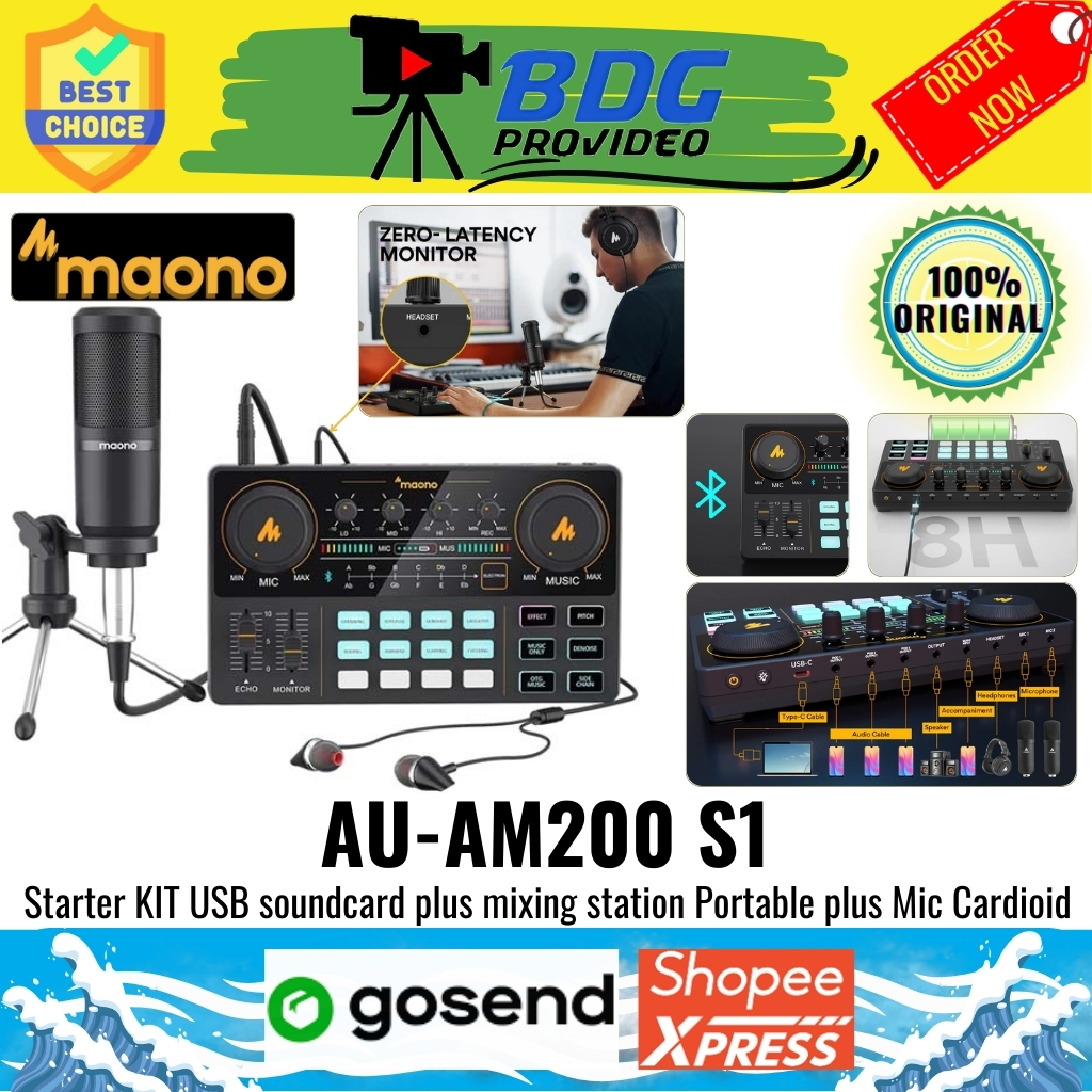 Jual Maono AU-AM200 S1 / Sound card Maonocaster Lite Au am200 s1 ...