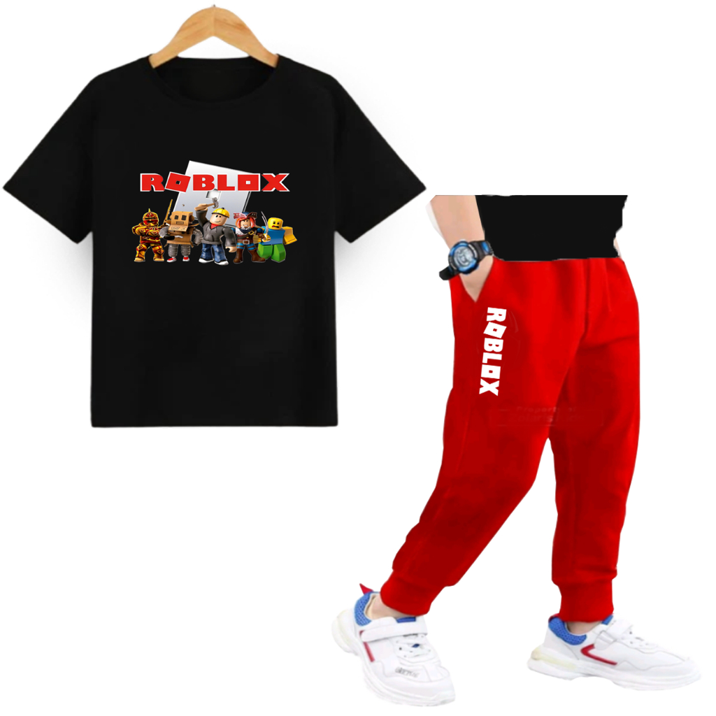 Jual ROBLOX setelan anak perempuan laki laki unisex viral Motif Gambar ...