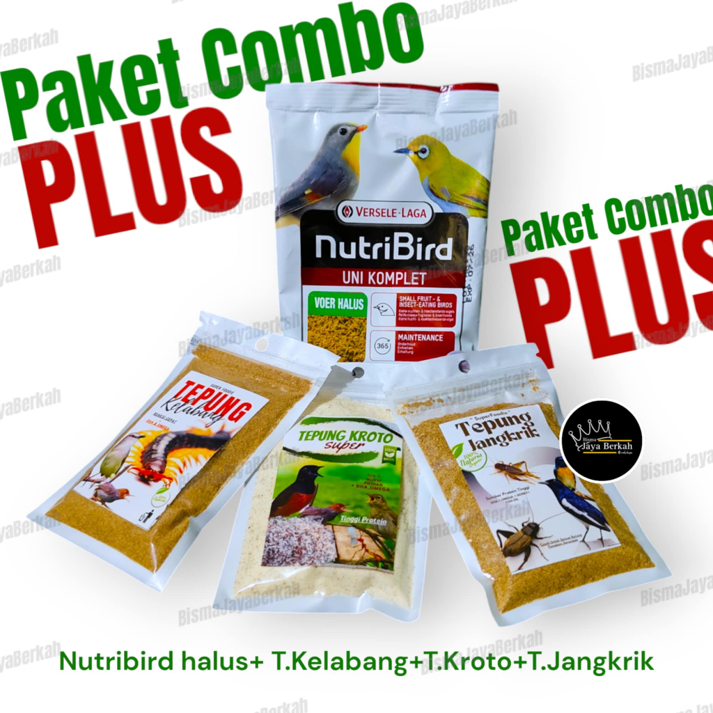 Jual NUTRIBIRD HALUS PAKET COMBOPLUS TEPUNG JANGKRIK/KROTO/KELABANG ...