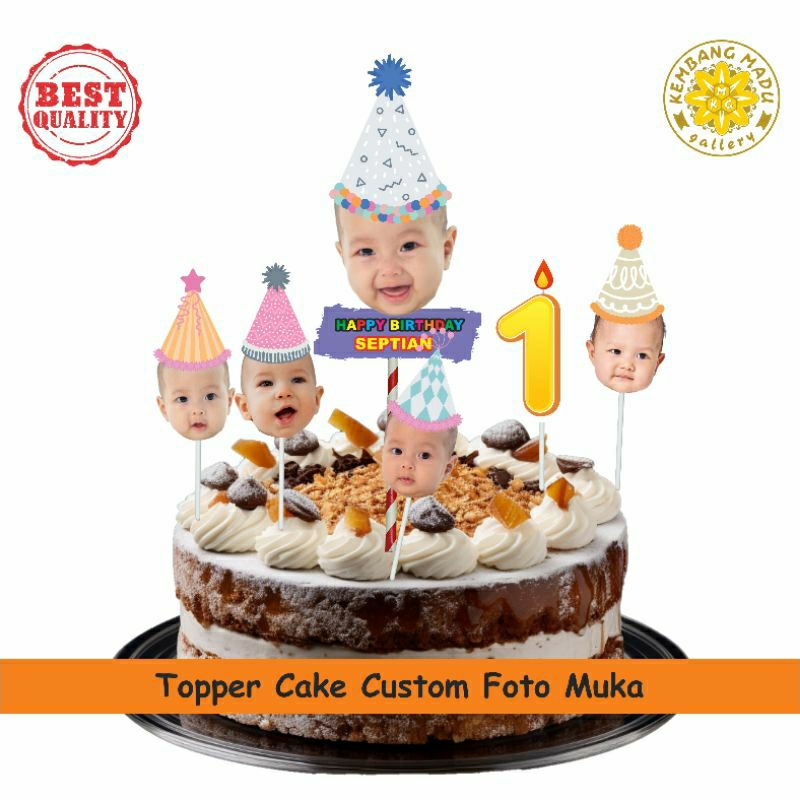 Jual Topper Cake Custom Foto dan Nama | Shopee Indonesia