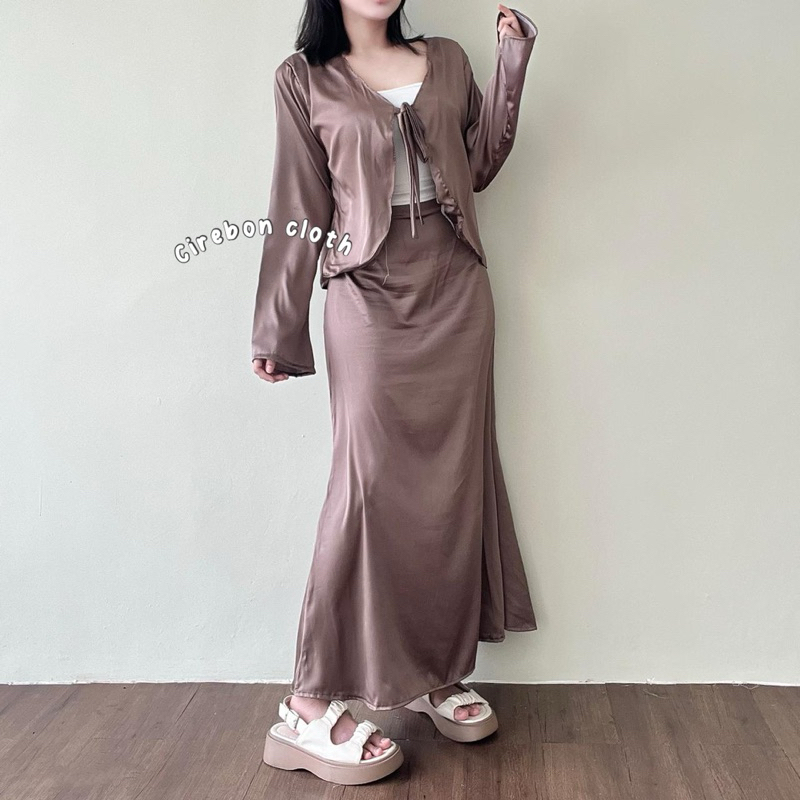 Jual Cirebon Cloth - Angelena One Set Satin Silk Premium / One Set ...