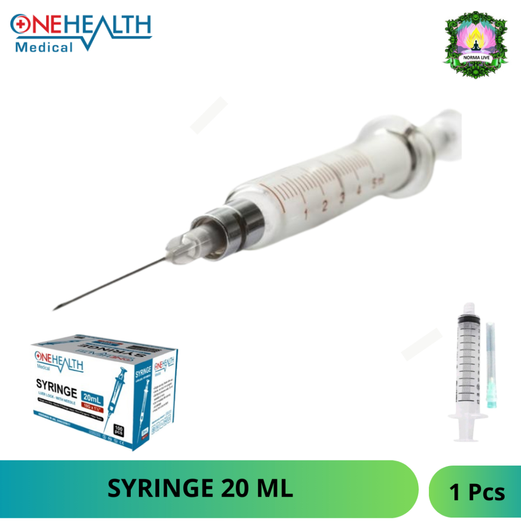 Jual Onehealth Suntikan Syringe 20 ML Jarum Suntik Spuit Alat Injeksi ...