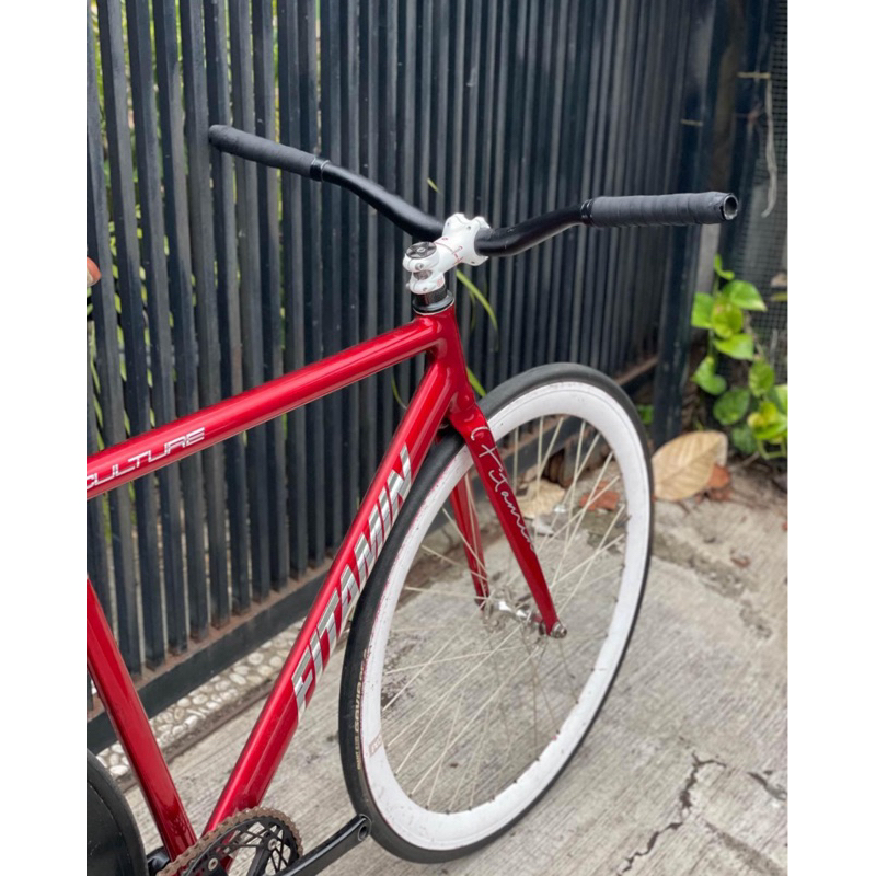 Jual Fullbike fixie/fixed gear Tsunami Snm 100 size M repaint merah di ...