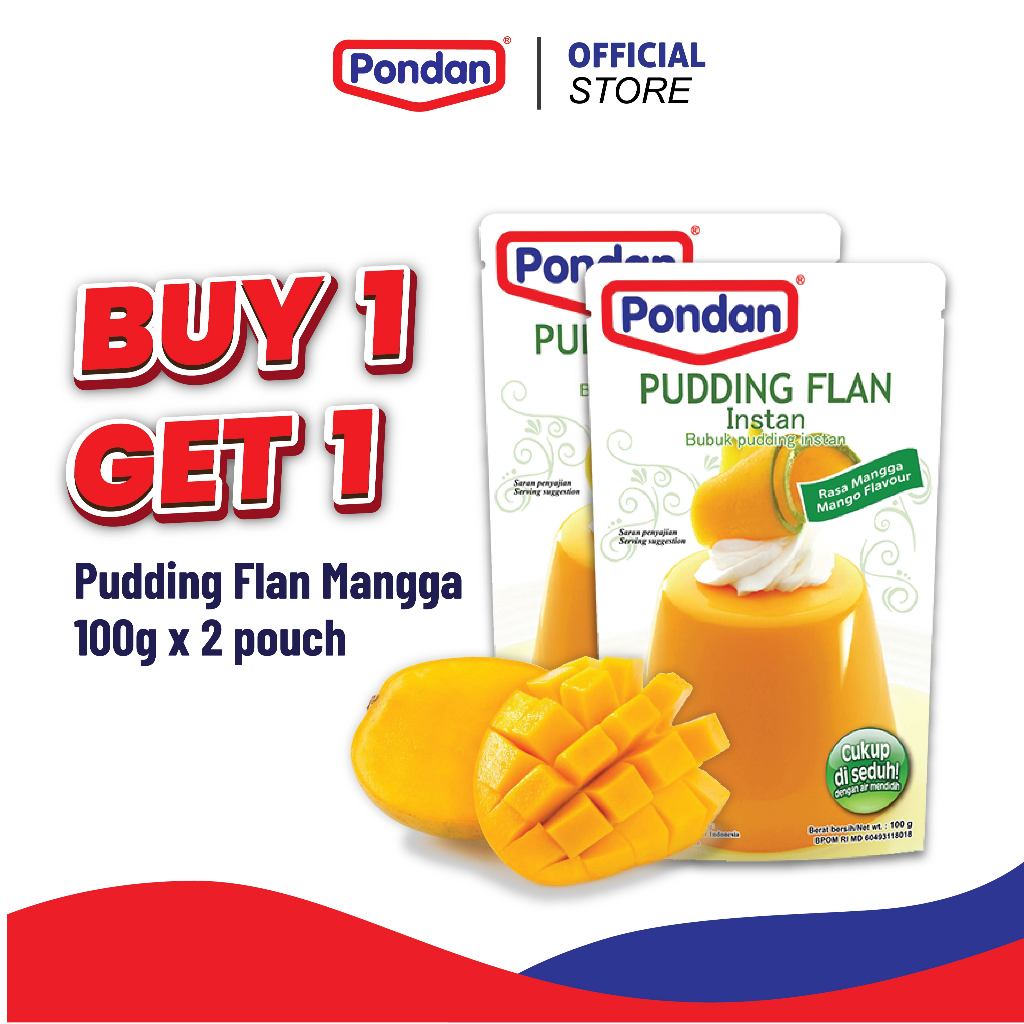 Jual (BUY 1 GET 1) Pondan Pudding Flan Mangga 100g - EXPIRED APRIL 2025 ...