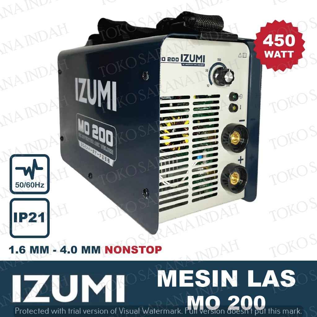 Jual IZUMI Mesin Las 200 A MO200 Welding Machine MMA 200A Trafo IGBT Listrik 450 W | Shopee ...
