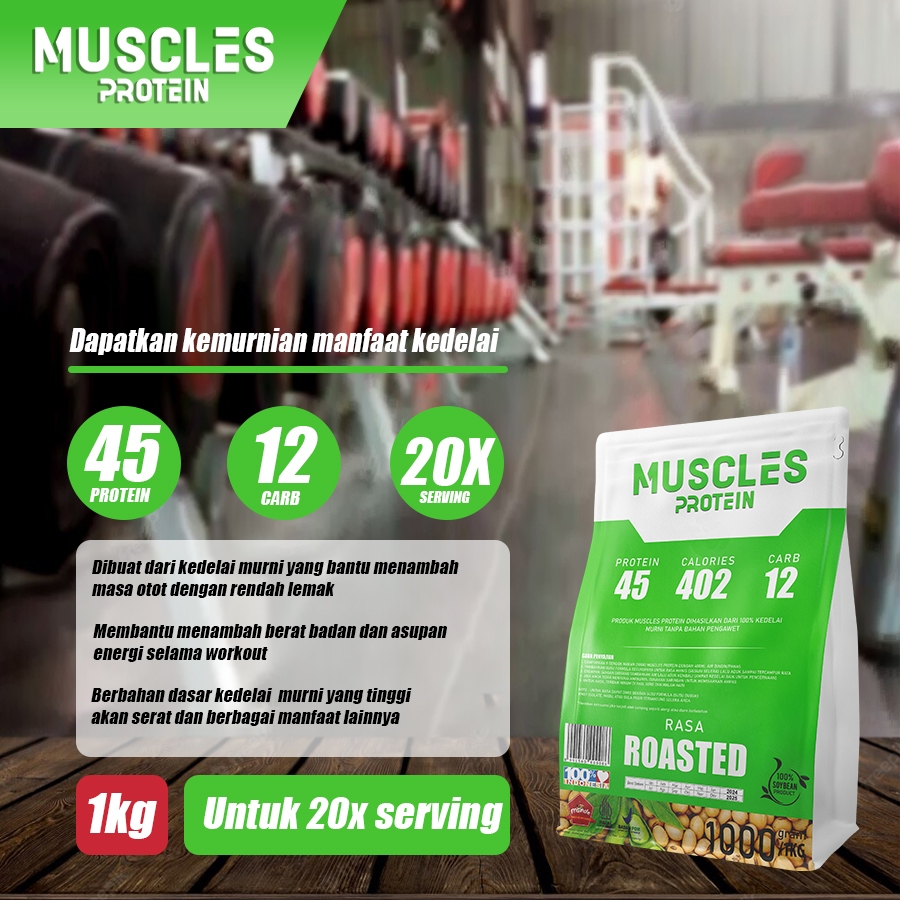 Jual ORIGINAL! Whey Muscles Protein kedelai bubuk 1Kg protein terbaik ...