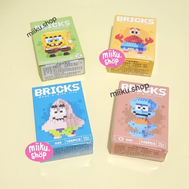 Jual MAINAN NANO BLOCK KARAKTER SPONGEBOB | Shopee Indonesia