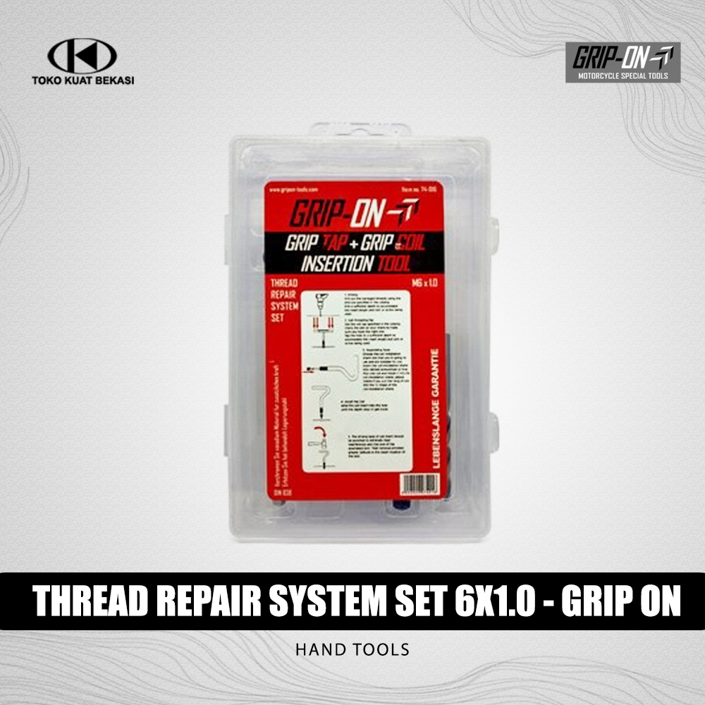Jual GRIP ON Thread Repair System Set 6 x 1.0 Tap Recoil / Alat Untuk ...