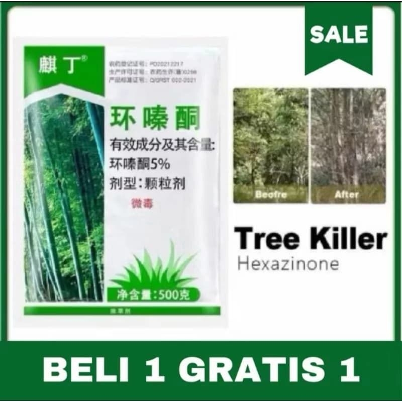 Jual (BELI 1 GRATIS 1) TREE KILLER HEXAZINONE Sangat Efektif Membasmi Pohon Bambu Dan Rumput ...