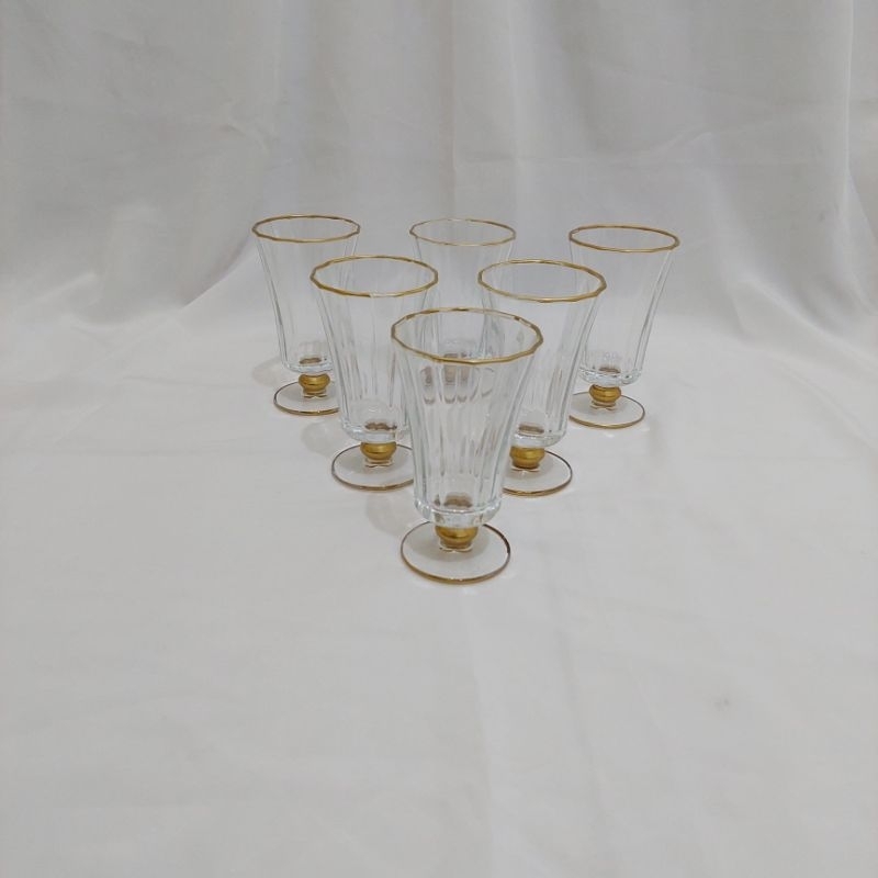 Jual Gelas Pendek Turki Turkey Set List Gold Emas | Shopee Indonesia