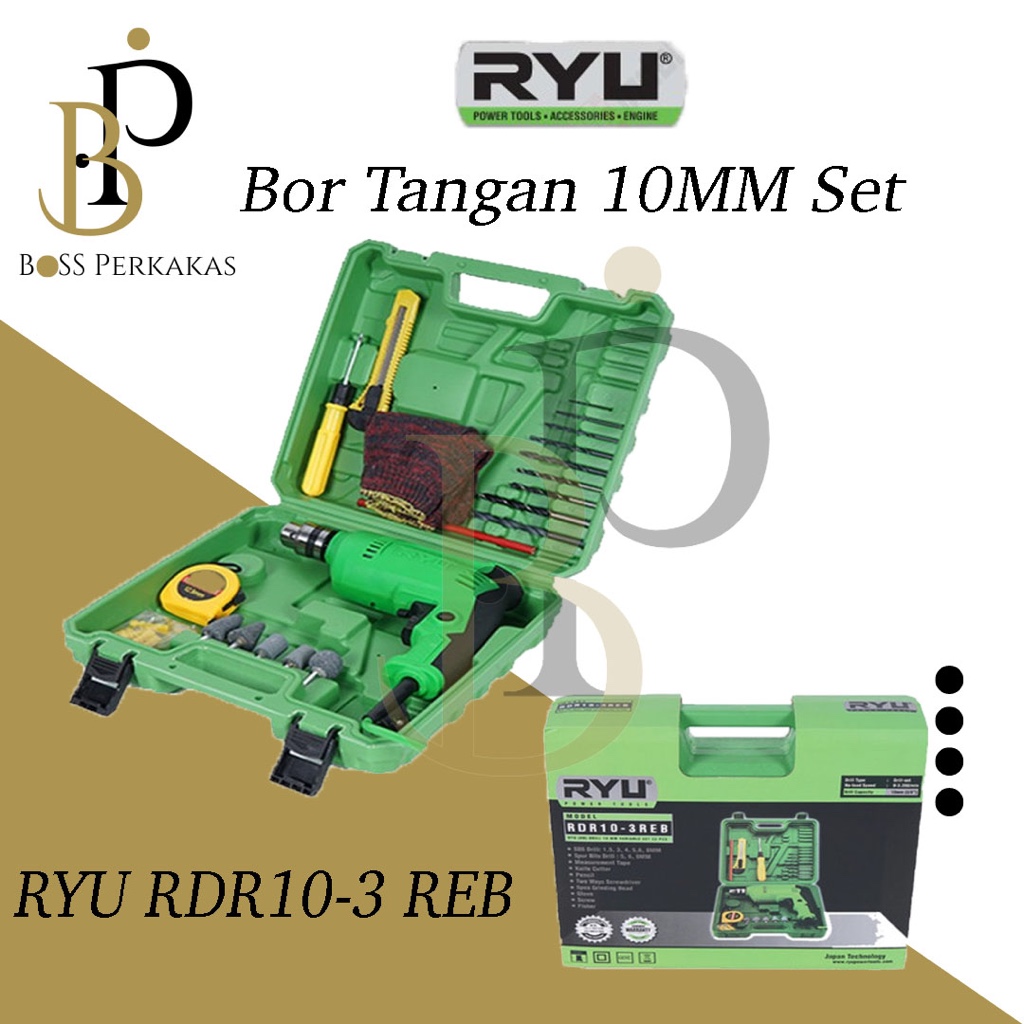 Jual Mesin Bor Set 10mm Ryu / Bor Set 10mm Ryu - RDR10-3REB | Shopee ...