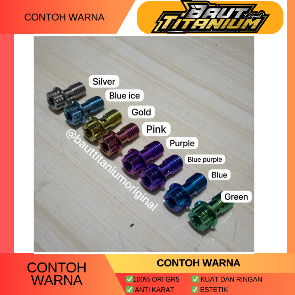 Jual Baut titanium segitiga shock depan big head aerox nmax vario pcx beat scoopy | Shopee Indonesia