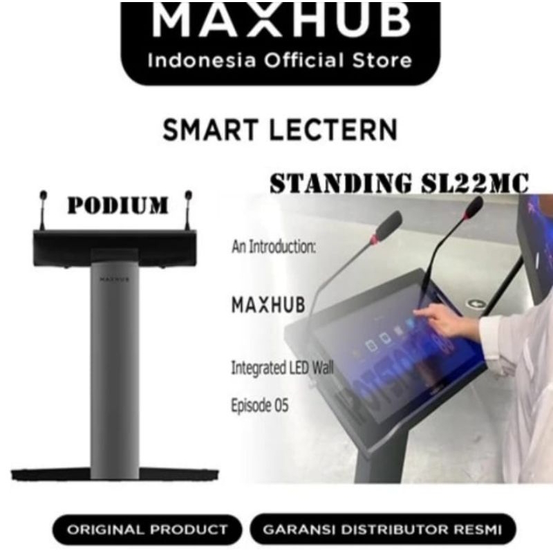Jual Digital Podium Maxhub Smart Lectern SL22MC Standing Podium Full ...