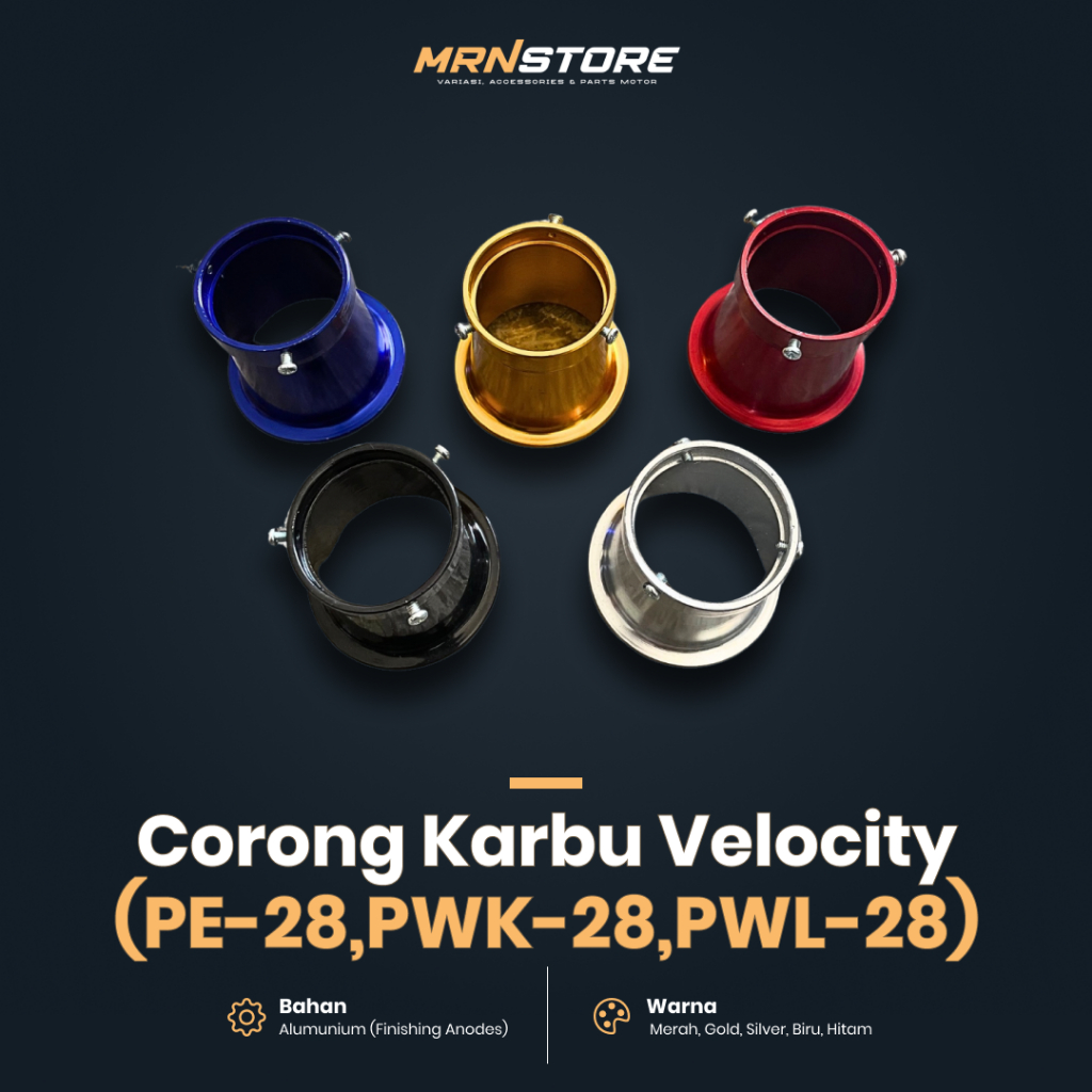 Jual Corong Karbu Velocity Karburator PE-28 PWK-28 PWL-28 (PANJANG 7CM ...