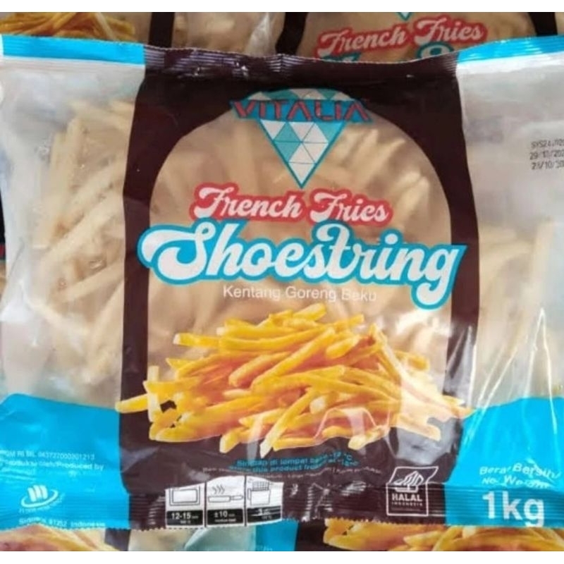Jual VITALIA SHOESTRING FRENCH FRIES 1KG. KENTANG GORENG FROZEN 1000G | Shopee Indonesia