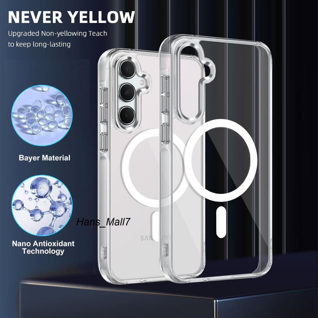 Jual 2025!! Case Magsafe Bening SAMSUNG S25 S25+ S25Ultra S24FE Plus Casing Magnetik Airbag Anti ...