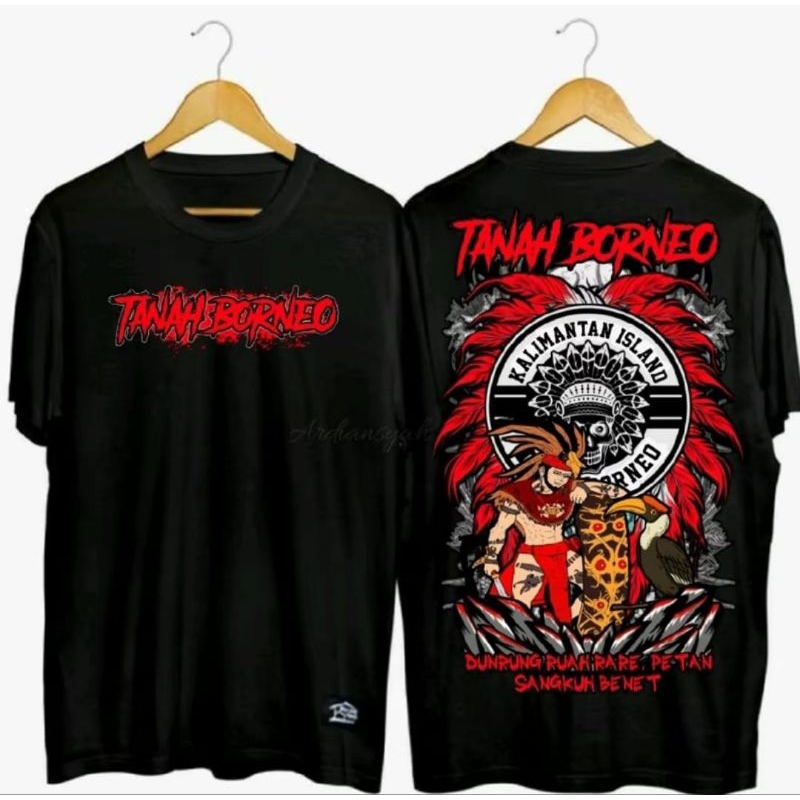 Jual KAOS TANAH BORNEO KALIMANTAN ISLAND CORAK MERAH | Shopee Indonesia
