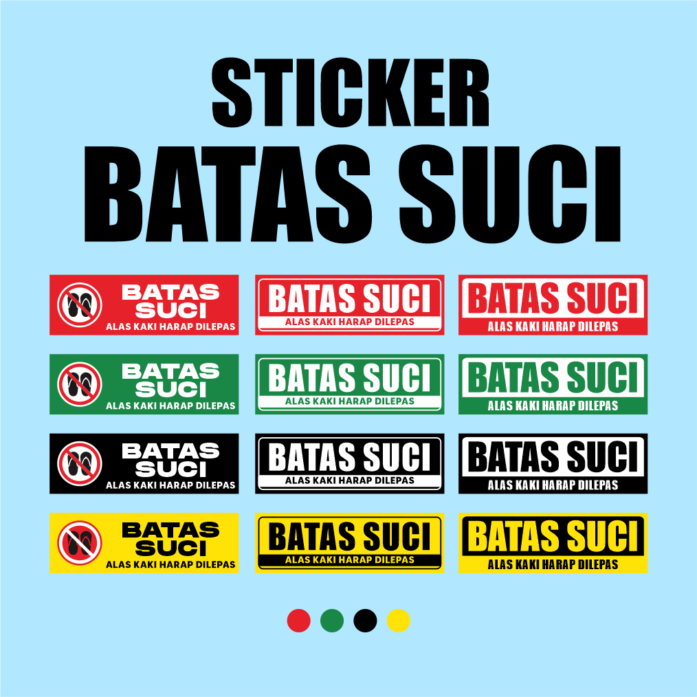 Jual Sticker Batas Suci Alas kaki harap dilepas Stiker Masjid Mushola ...