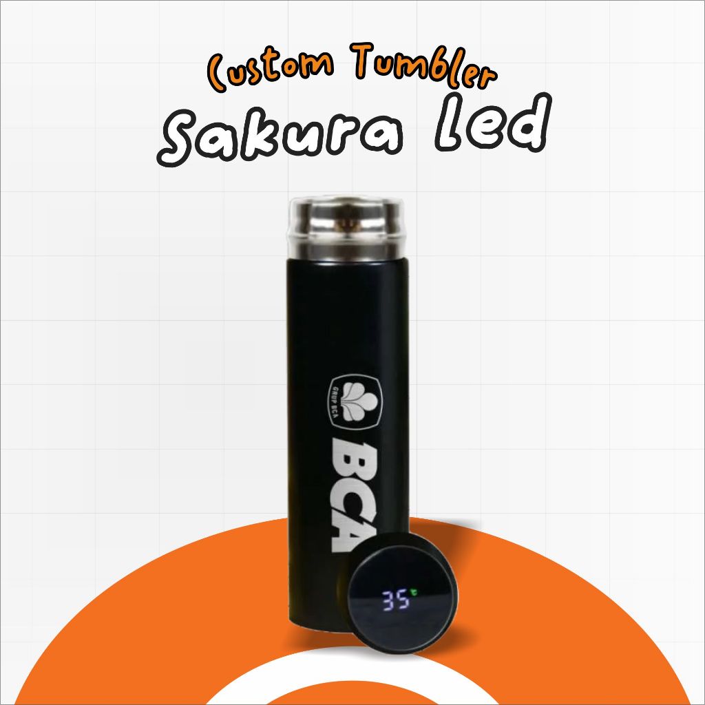 Jual Custom Tumbler Sakura Led Laser Grafir/Print Grafir Nama/Logo ...
