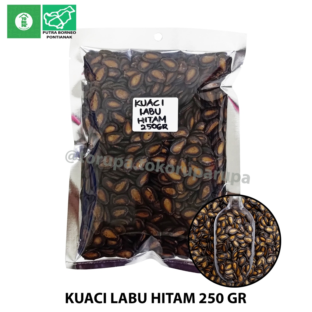 Jual Kuaci Hitam Biji Labu 250 gr / Kuaci Labu Hitam / Pumpkin Seed ...