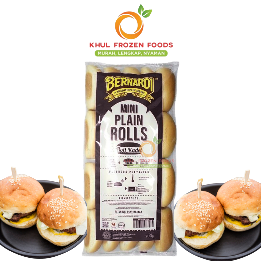 Jual Bernardi Roti Burger Mini isi 20 500gr / BERNARDI / roti burger ...