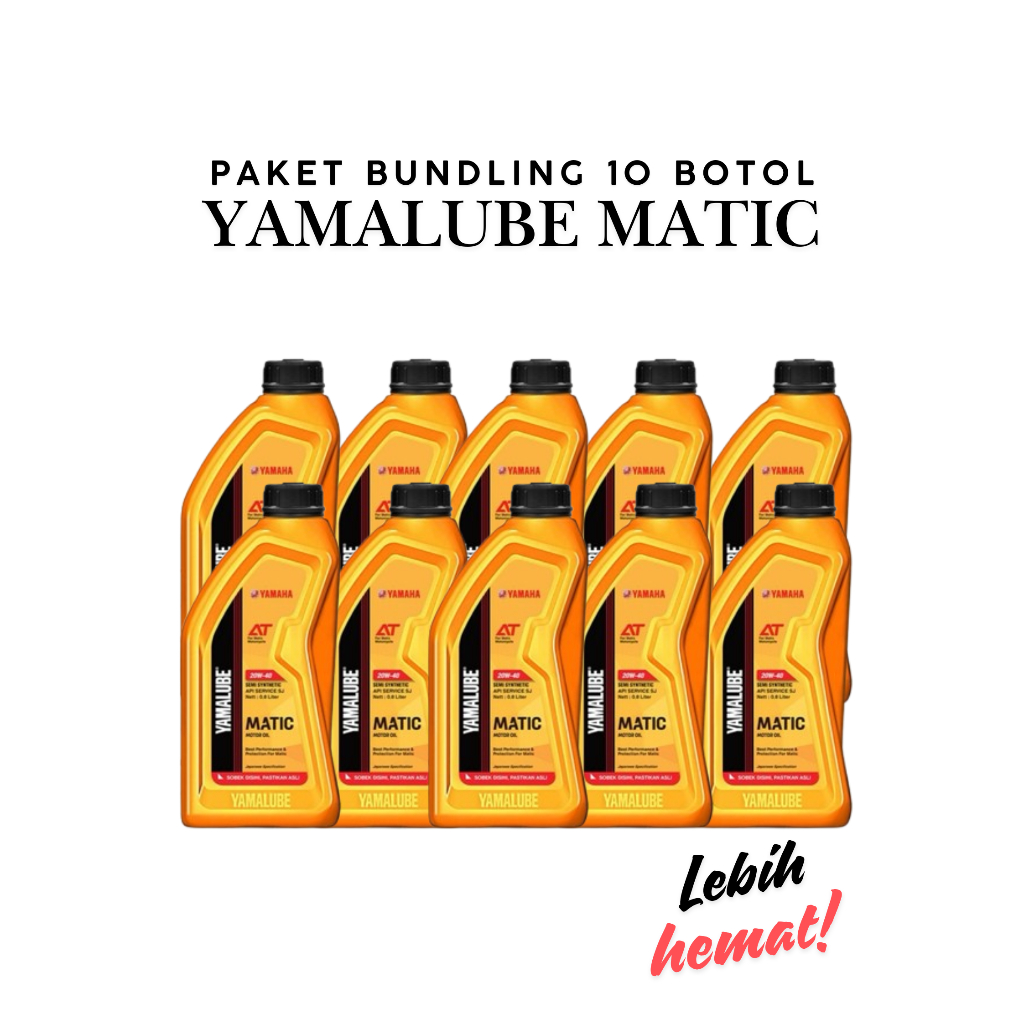Jual Paket Bundling 10 Botol Yamalube Matic 0.8L (800 ml) | Shopee Indonesia