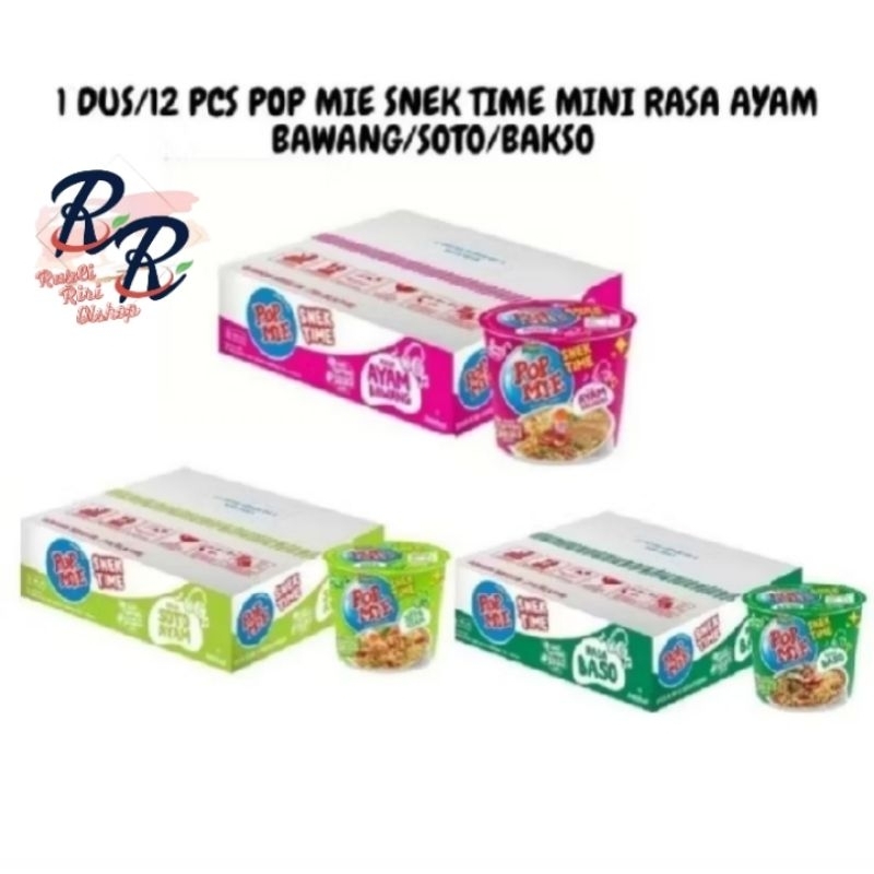 Jual POP MIE MINI SNEK TIME 4 VARIAN RASA 1 DUS ISI 12 PCS | Shopee ...