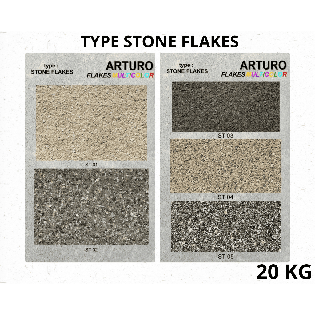 Jual ARTURO Cat Texture Type Stone Flakes 20 KG (PAIL) | Shopee Indonesia