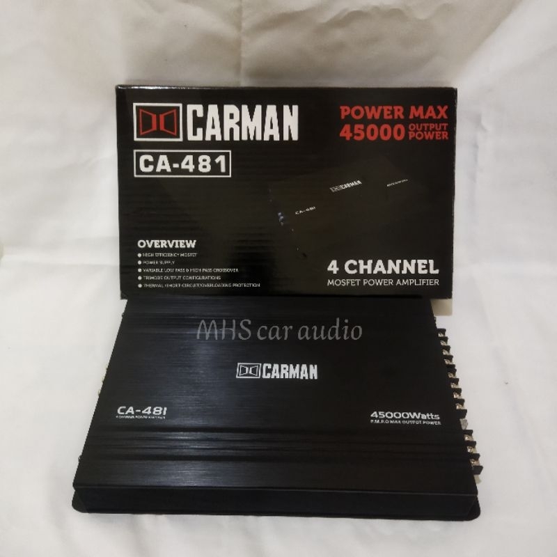 Jual Power Mobil Amplifier 4 Channel CARMAN CA-481 45000 Watts | Shopee Indonesia