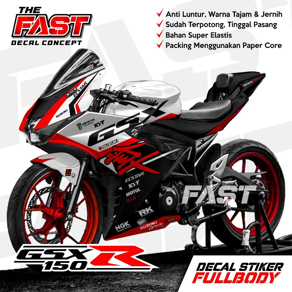 Jual BISA COD Decal Gsx R150 Full Body Hayabusa Racing Custom Stiker ...