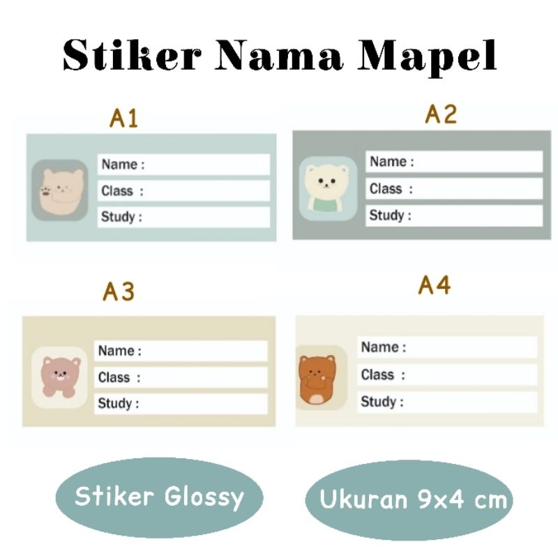 Jual Stiker Mapel 28 pcs | Stiker Buku Mata Pelajaran | Stiker Buku ...
