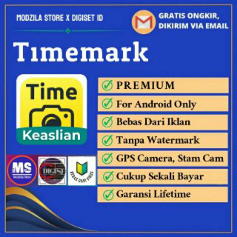 Jual Lifetime Time Mark Aplikasi Time Mark Stamp camera Pro - Modzila ...