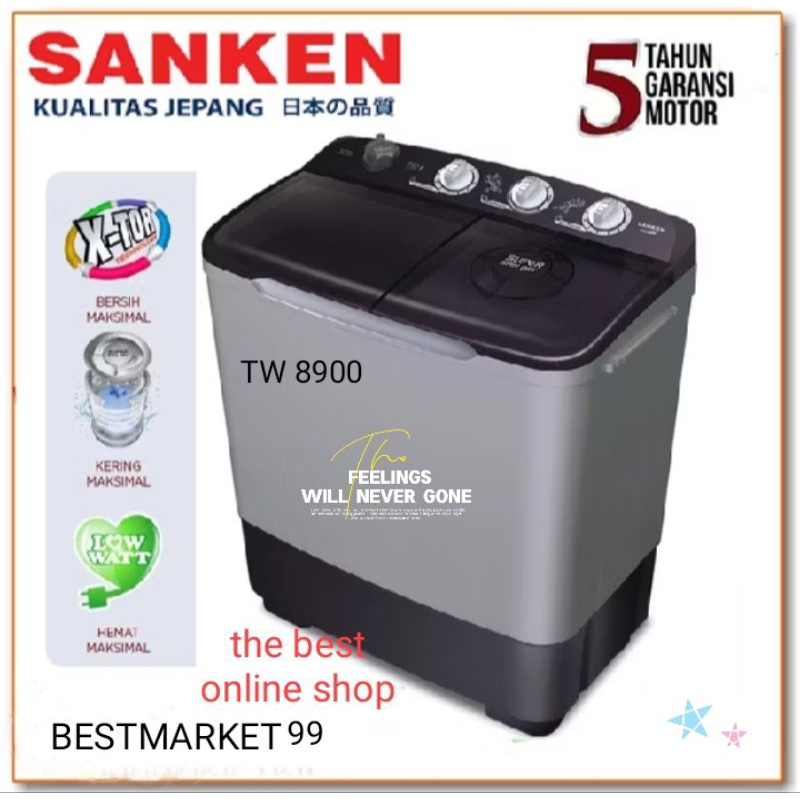 Jual PROMO MESIN CUCI SANKEN TW 8900 8KG / TW 9220 9KG / TW 7800 2 ...