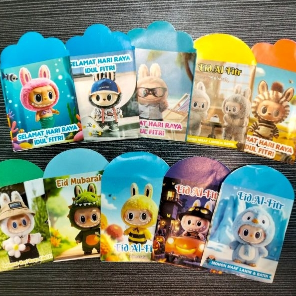 Jual 50 Pcs Amplop Lebaran LABU-LABUBU 2025 Siap Pakai (Medium size 7 x ...