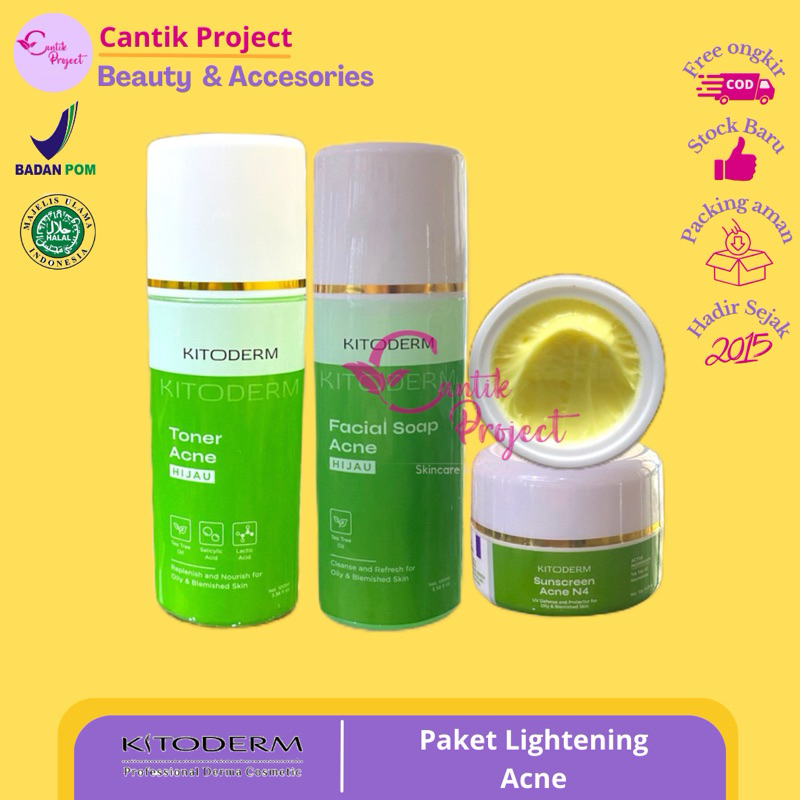 Jual KITODERM PAKET LIGHTENING ACNE / acne white | Shopee Indonesia