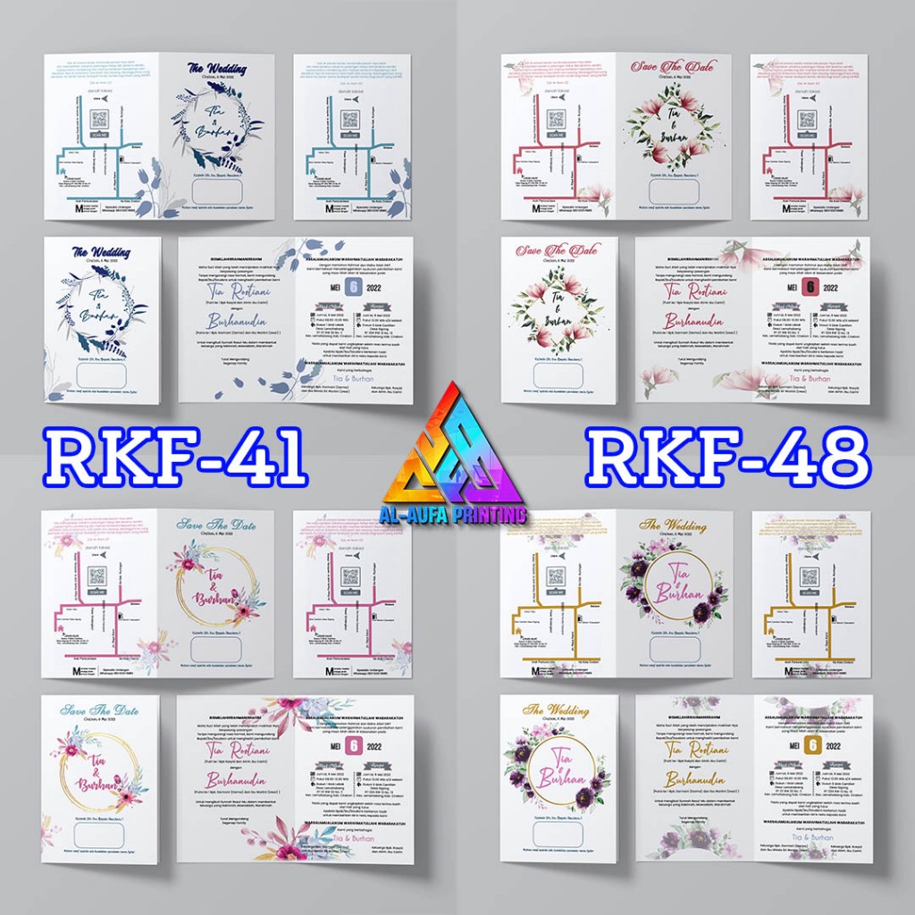 Jual [RKF 41-48] Undangan Pengantin Resepsi Akad nikah code RKF ...