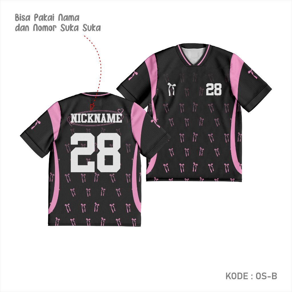 Jual JERSEY COQUETTE RIBBON KOREA OVERSIZE BISA PAKAI NAMA GRATIS ...