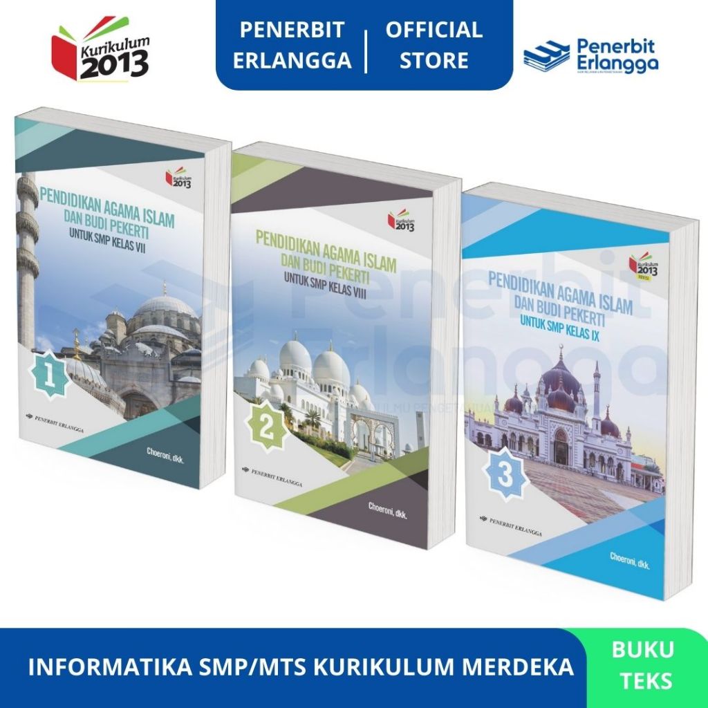 Jual [Erlangga Official] Pendidikan Agama Islam Smp/Mts Kelas 1 2 3 ...