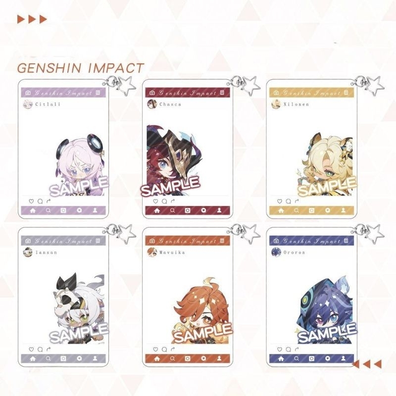 Jual Gantungan Kunci Karakter Genshin Impact Banner Akrilik Akrilik ...