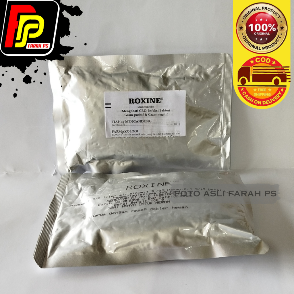 Jual Roxine 100 gram Serbuk Kemasan Print Original - Antibiotik Ayam ...