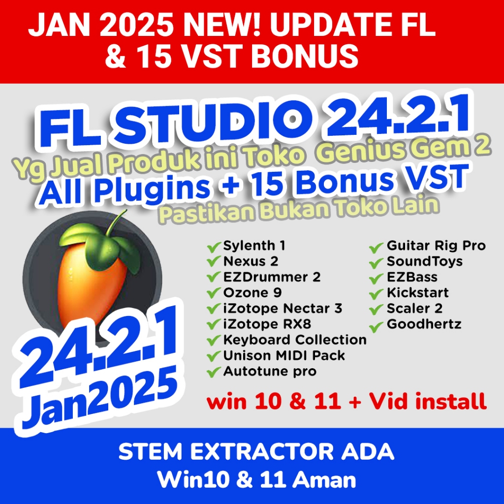 Jual FL Studio 24.2 All Plugins + 15 Bonus GG3 WIN | Shopee Indonesia
