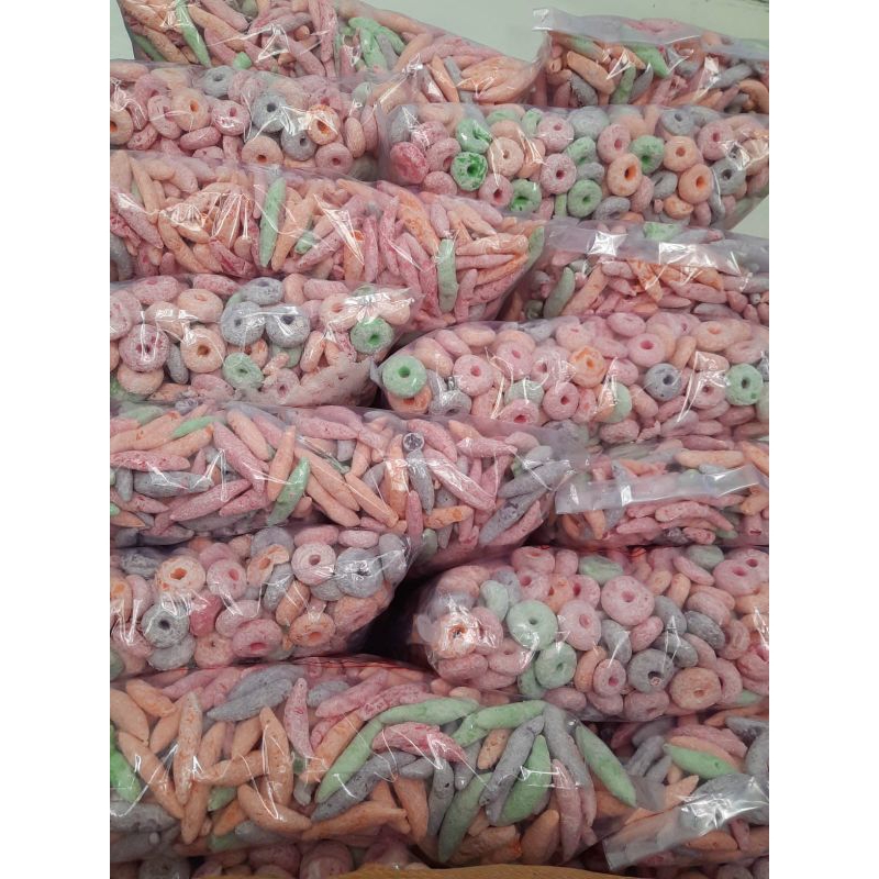 Jual 1KG GETAS LONJONG & DONAT WARNA WARNI MANIS ENAK | Shopee Indonesia